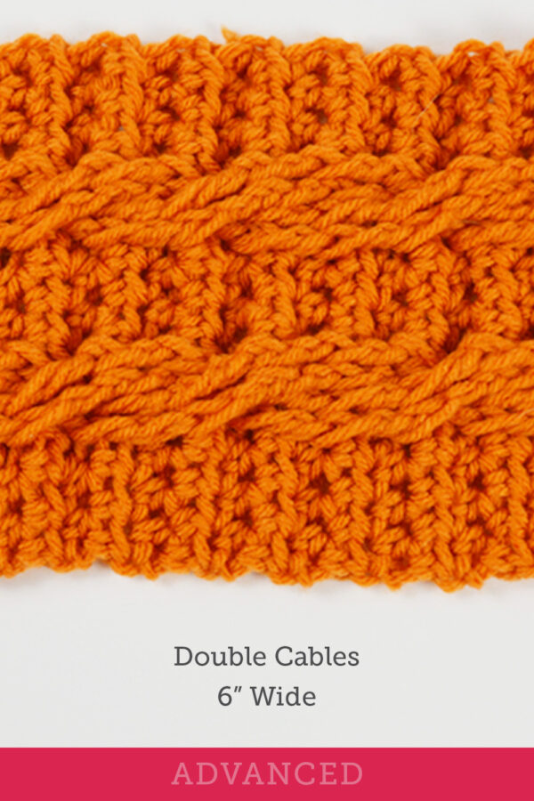 Double Cables Panel Crochet Pattern - Crimson & Clever