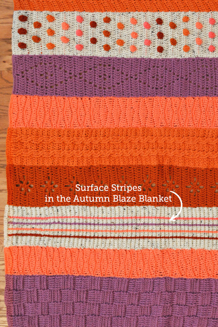 Surface Stripes Panel Crochet Pattern - Crimson & Clever