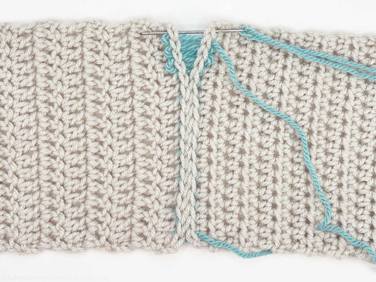 Mattress Stitch Between Working Edges - Crimson & Clever