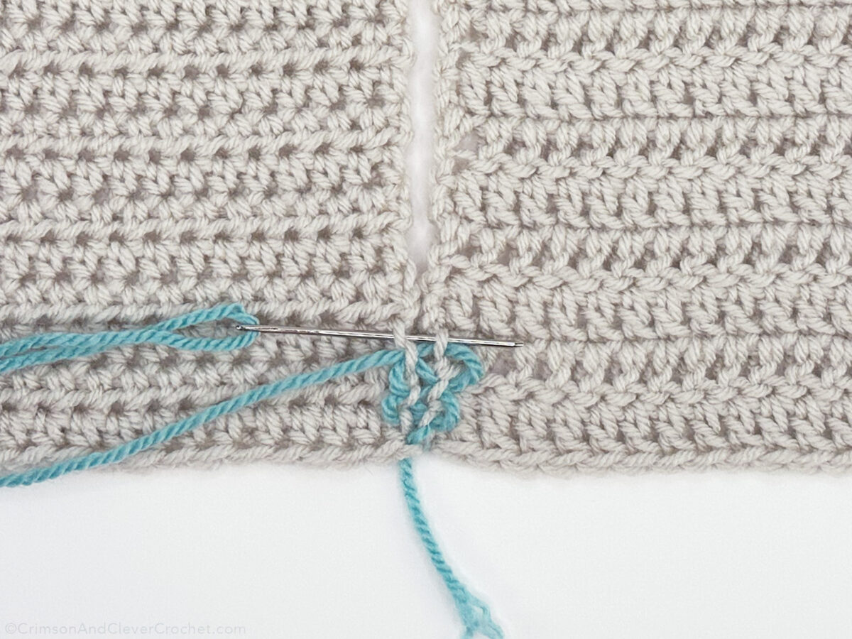 Mattress Stitch Between Selvages - Crimson & Clever
